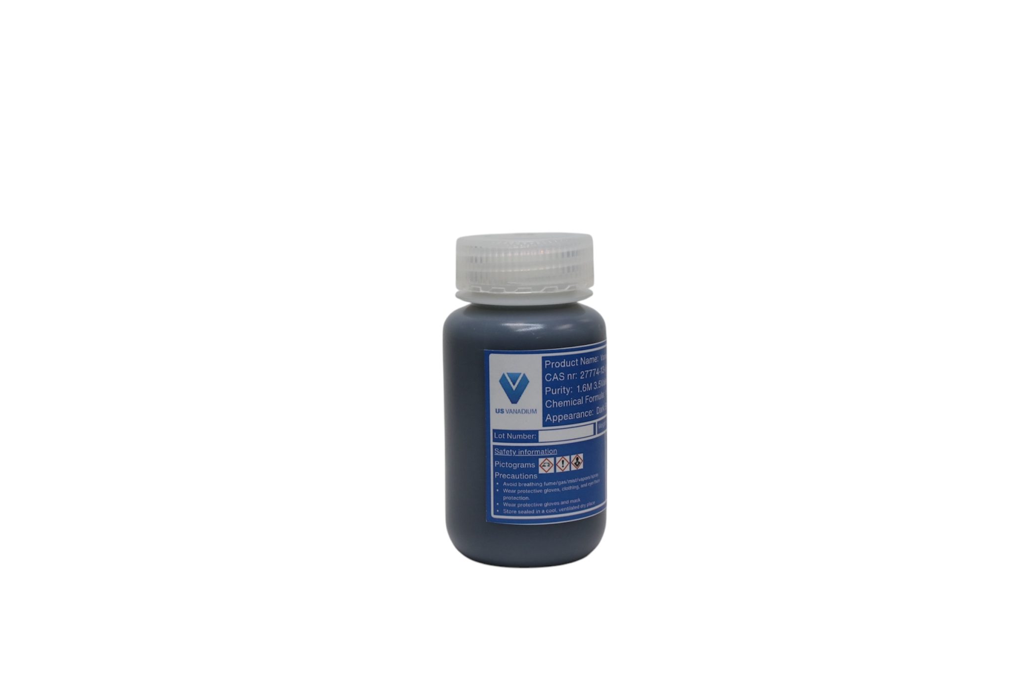 Vanadium Electrolyte Solution (1.7M, Valence 3.5) - U.S. VANADIUM
