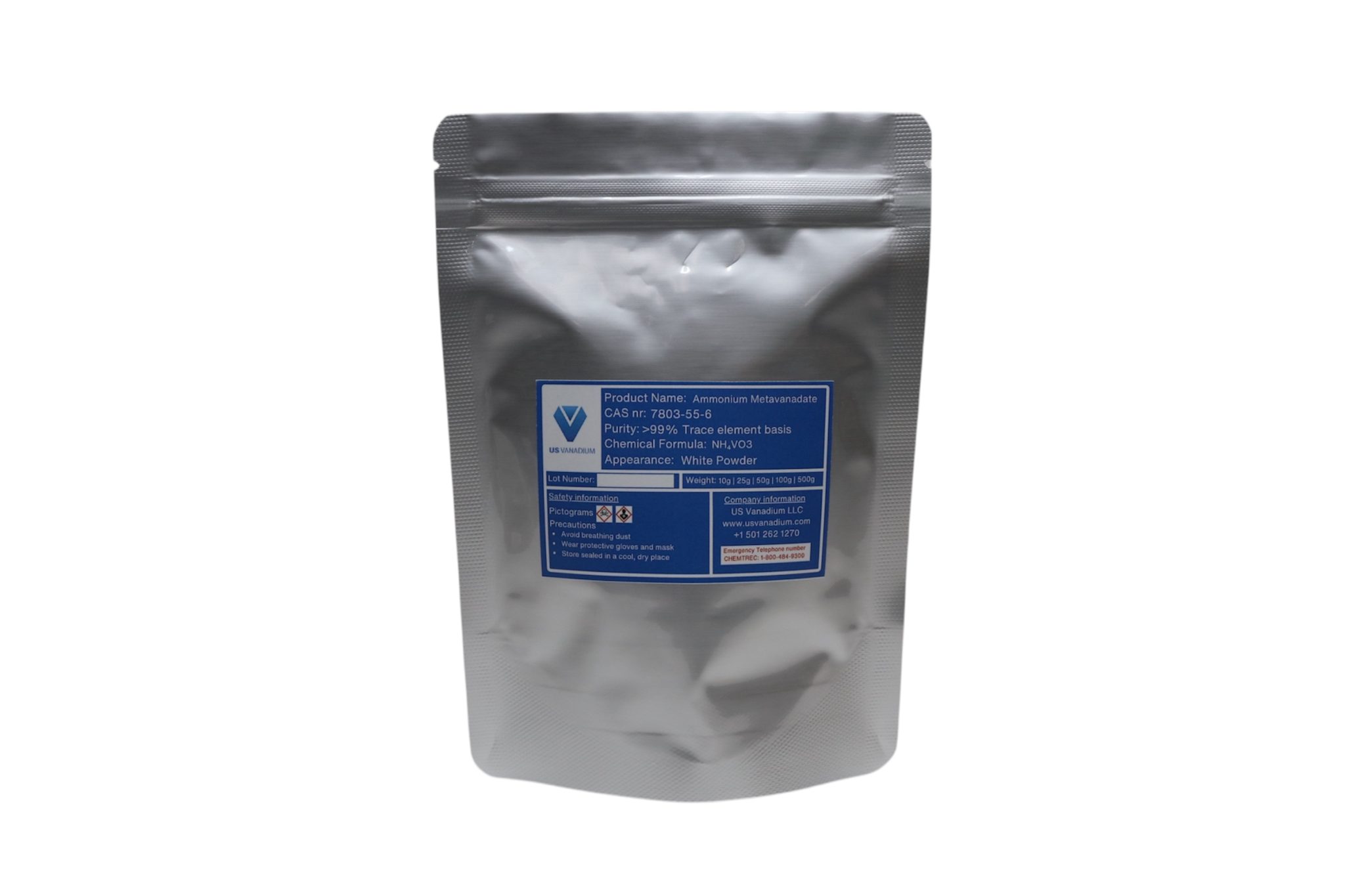 Ammonium Meta Vanadate Powder (HP>99.0%) - U.S. VANADIUM